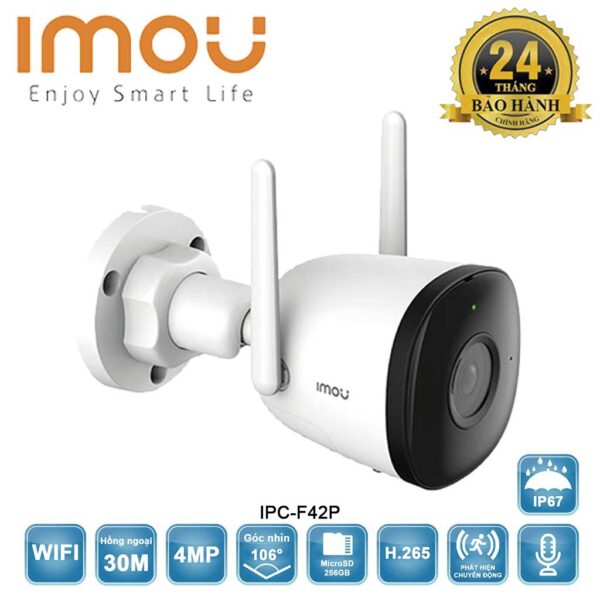 Lắp đặt Camera IP Wifi Thân Ngoài Trời IMOU Bullet 2C F42P 4MP - Lắp ...